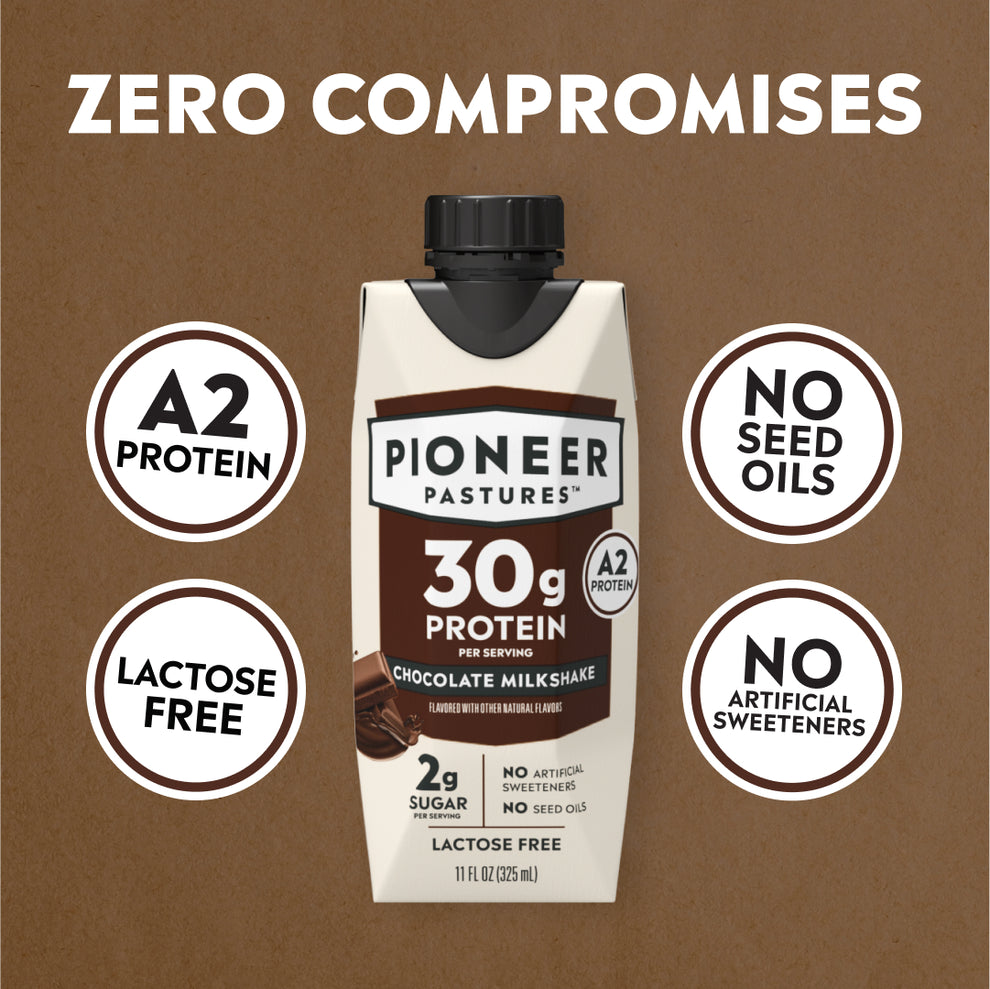 Chocolate A2 Protein Shake, Ultra-Filtered – Pioneer Pastures