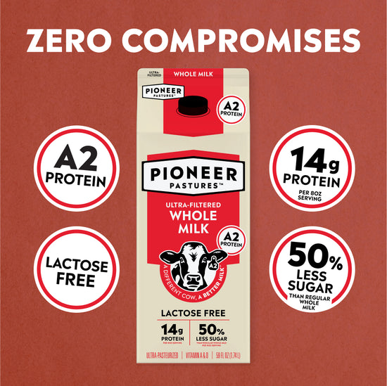 Ultra-Filtered A2 Whole Milk - Pioneer Pastures