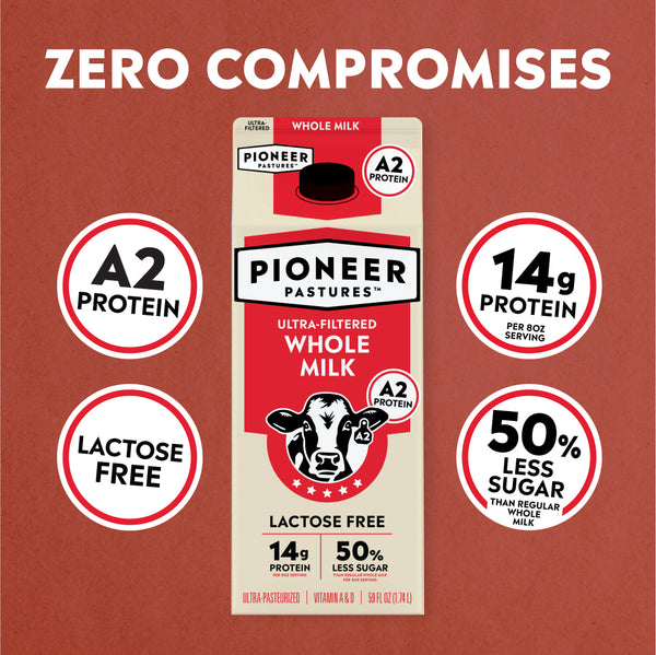 Ultra-Filtered A2 Whole Milk – Pioneer Pastures