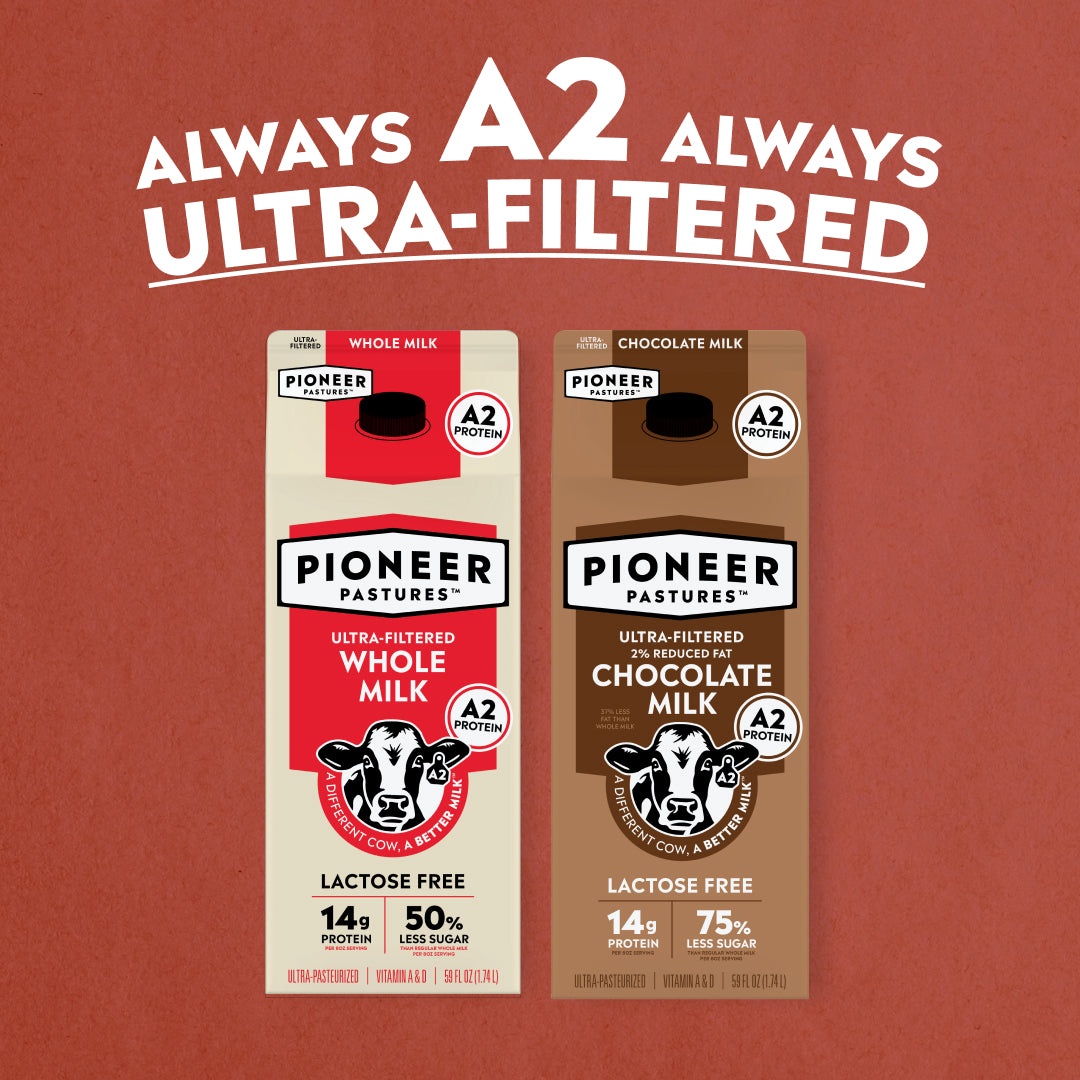 Ultra-Filtered A2 Whole Milk - Pioneer Pastures